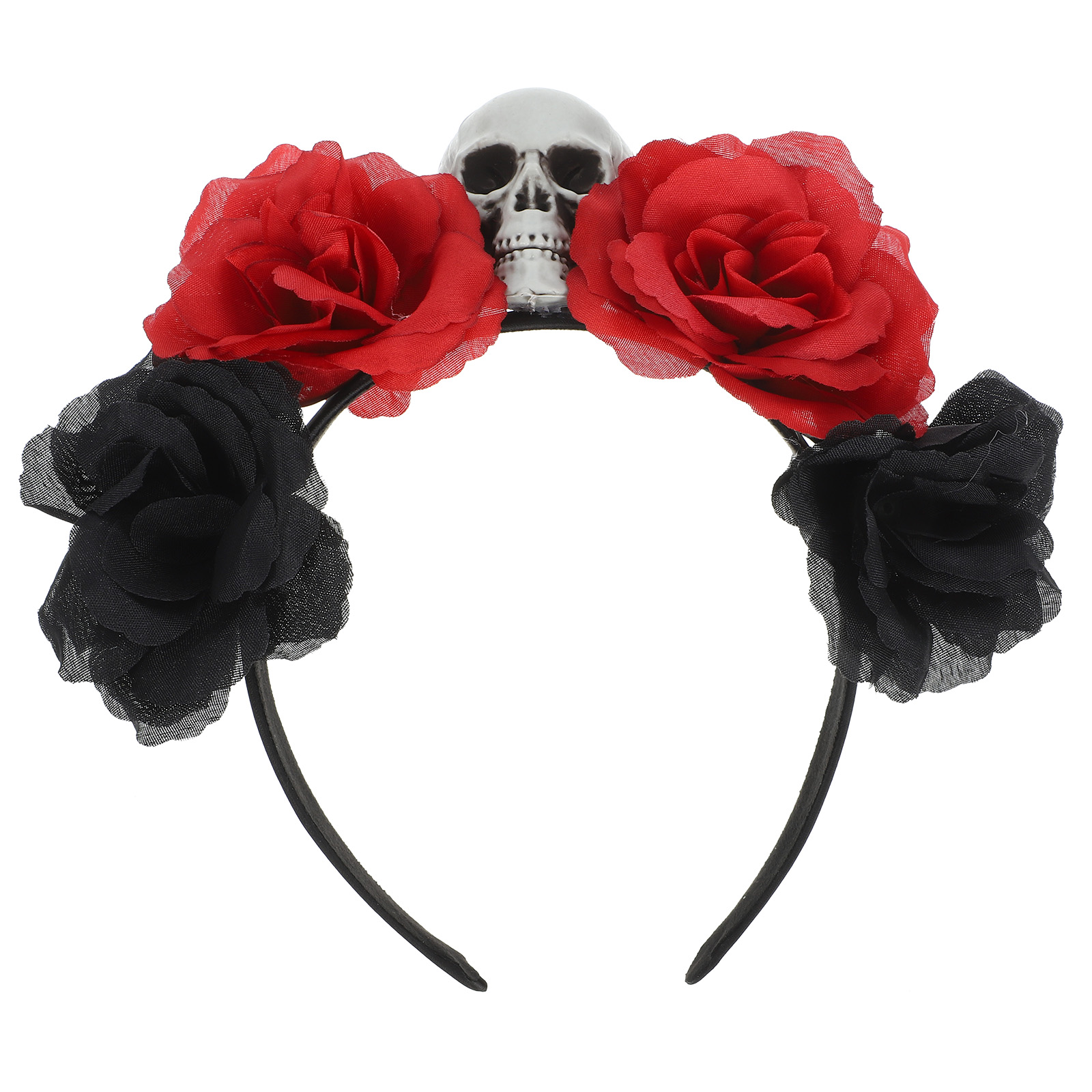 Halloween Headband Rose Skeleton Headpiece Multi 1Pcs 7.9x7.1x2.4in ...