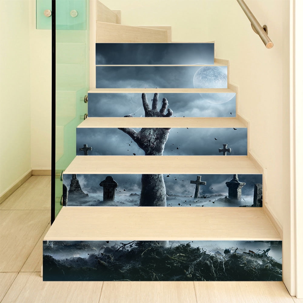 Halloween Hell Hand Grave Removable Wall Sticker, Peel and Stick Vinyl ...