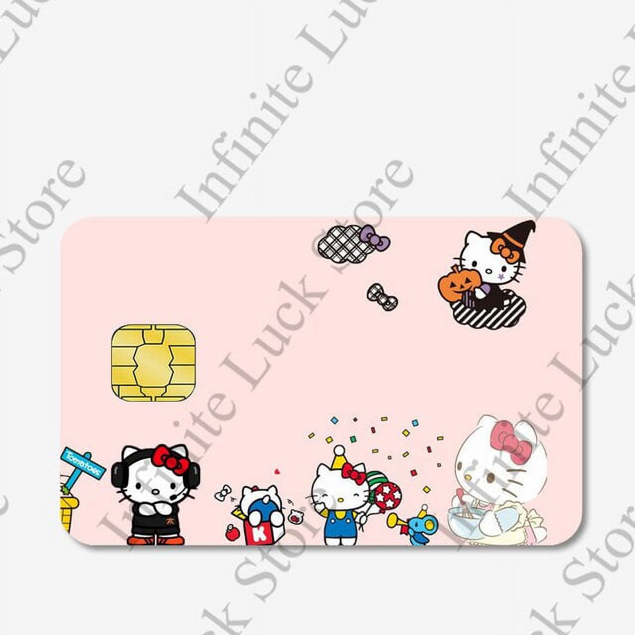 Halloween Hellokittys Credit Debit Card Sticker Sanrios Cartoon Kuromi ...