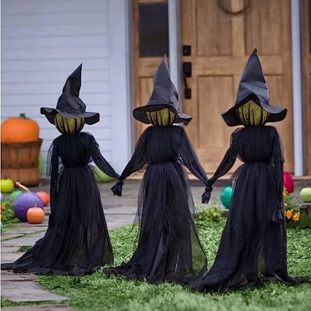 Halloween Holding Hands Screaming Witches Sound Decorations, Large ...