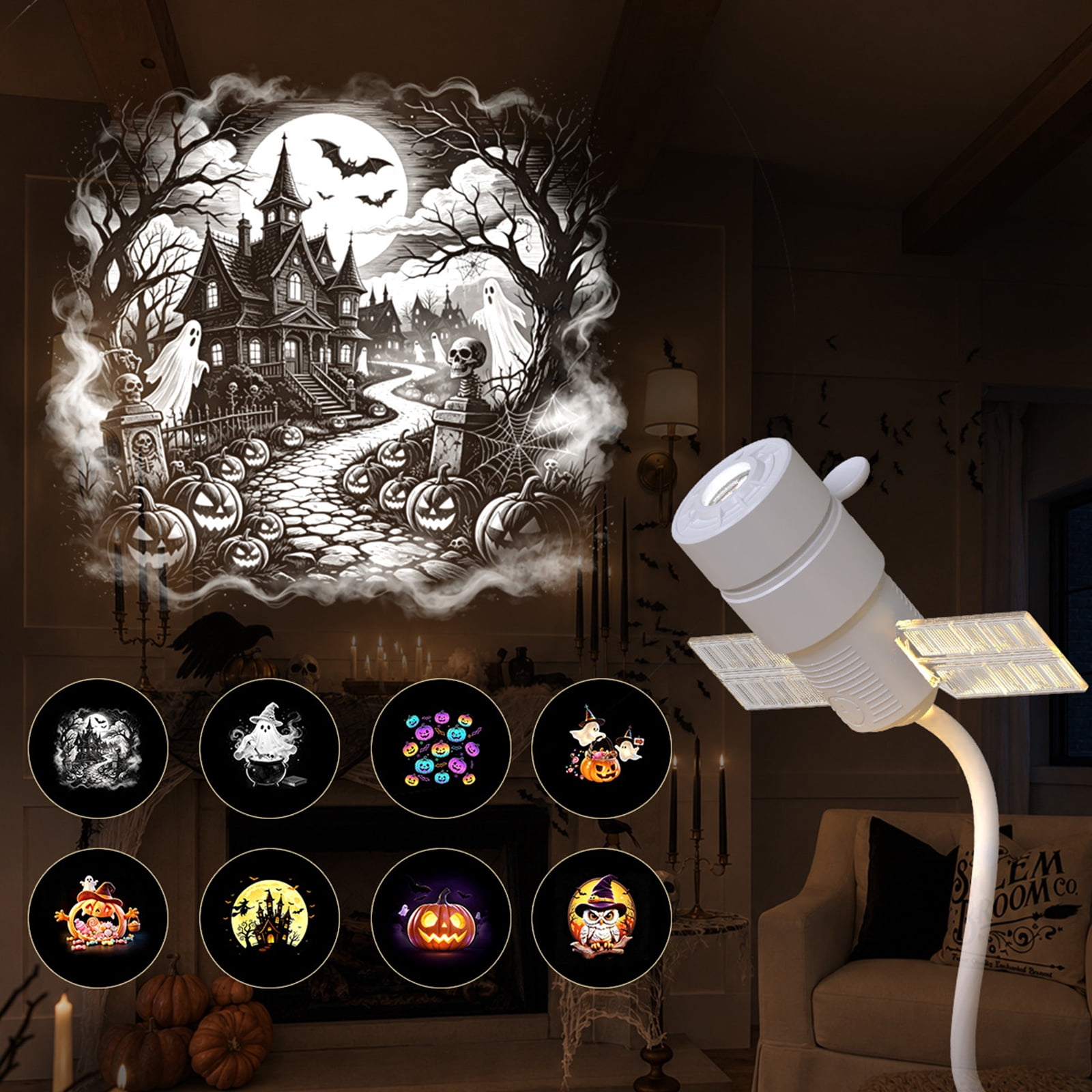 Halloween Holiday Projector Light, USB Plug-In Indoor Night Light for ...