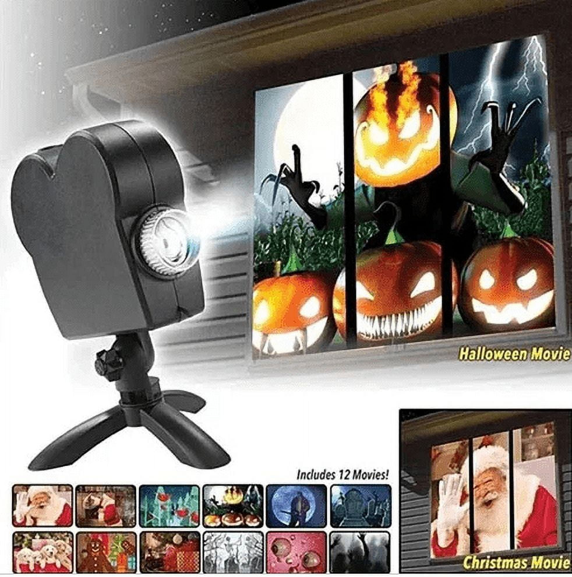 Halloween Holographic Projection Screen, Indoor Outdoor Window Light ...
