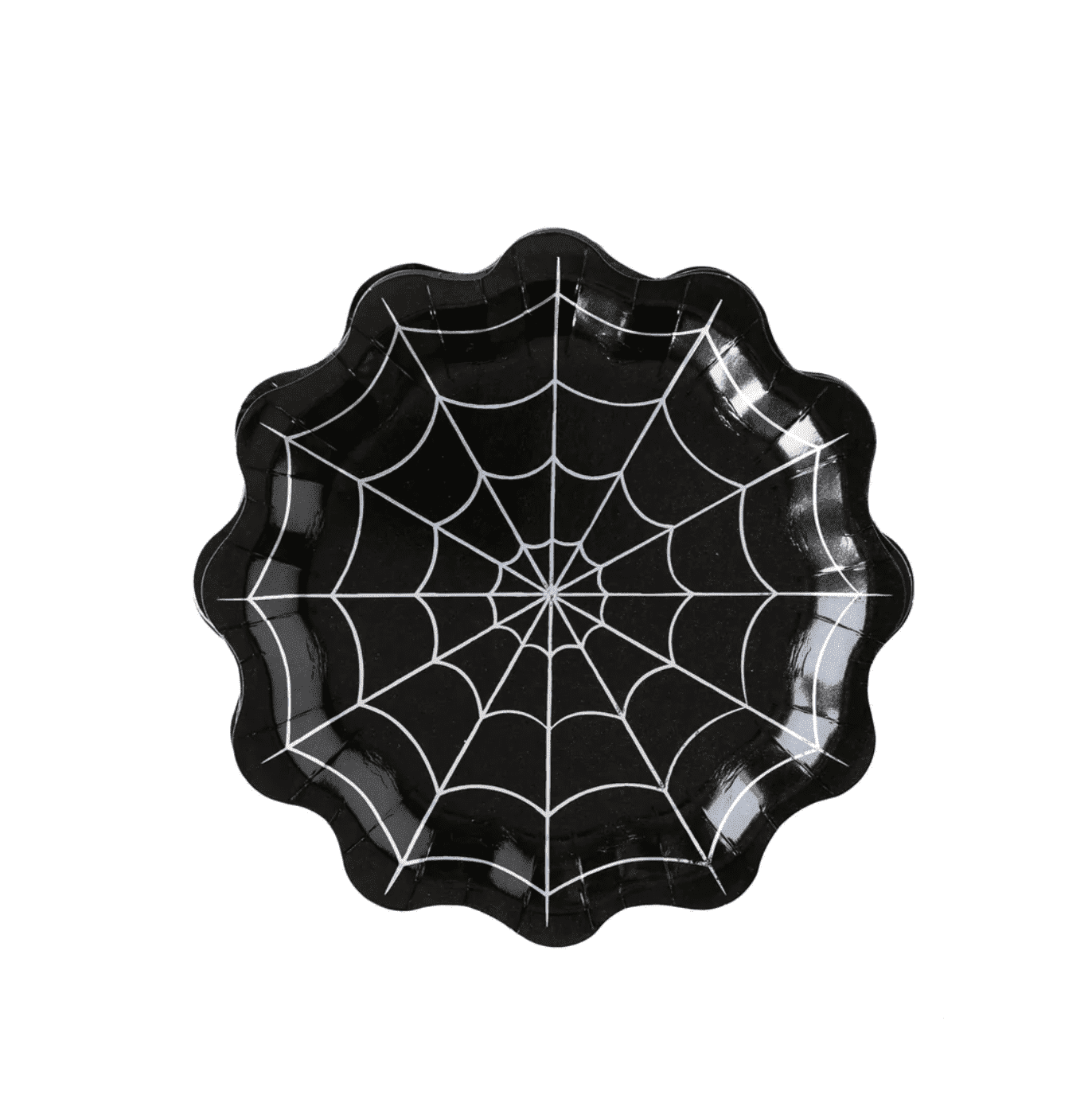 Halloween Holographic Spider Web Plates – 9"" Spooky Paper Party Plates ...