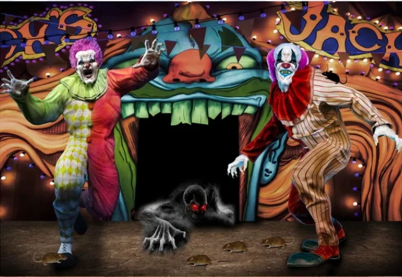 Halloween Horror Circus Backdrop for Photography Evil Clown Scary ...