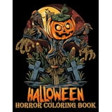 Halloween Horror Coloring Book: Scary Pumpkins Halloween Coloring for ...