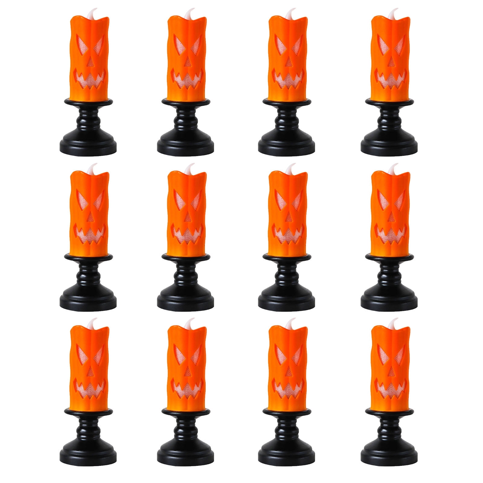 XYAIYT Halloween Horror Decorations LED Pumpkin Skull Candlestick Light ...