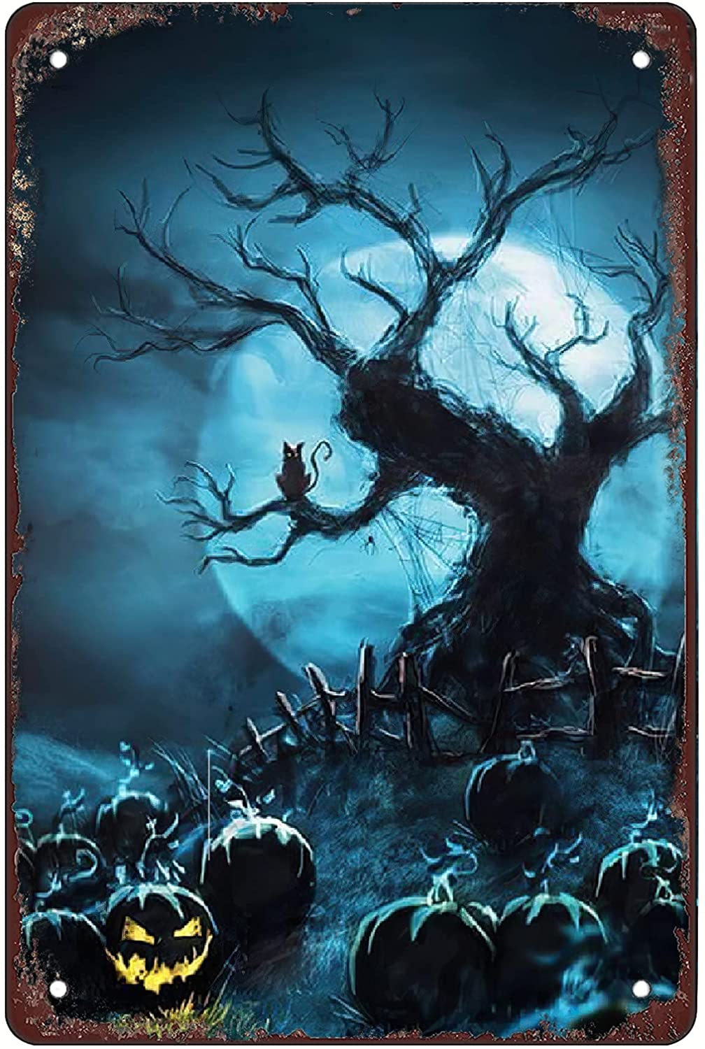 Halloween Horror Dryad，Pumpkin，Black Cat Funny Bar Wall Decor Home ...