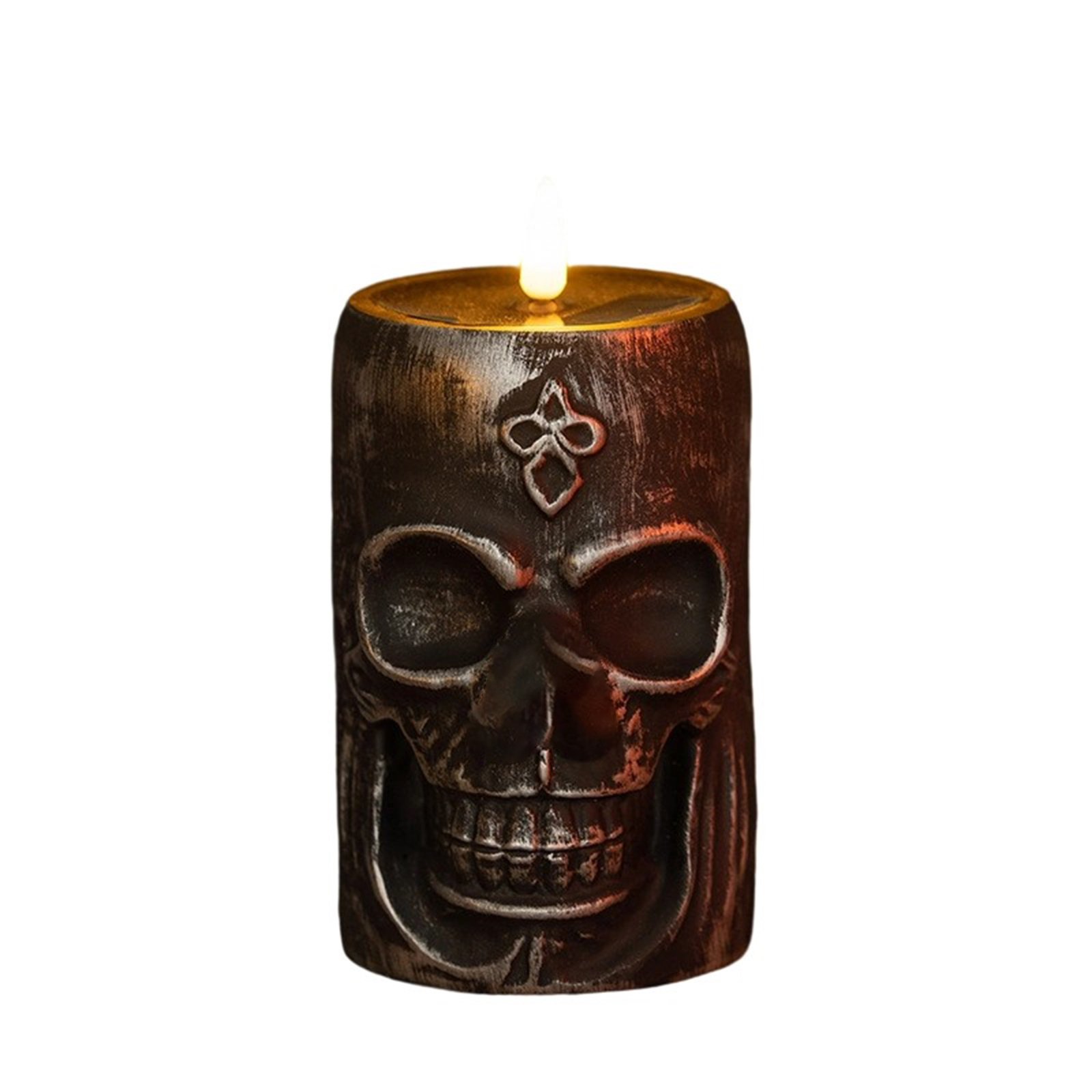 Halloween Horror Gradient Skull Lamp, Retro Craft with Flickering Led ...