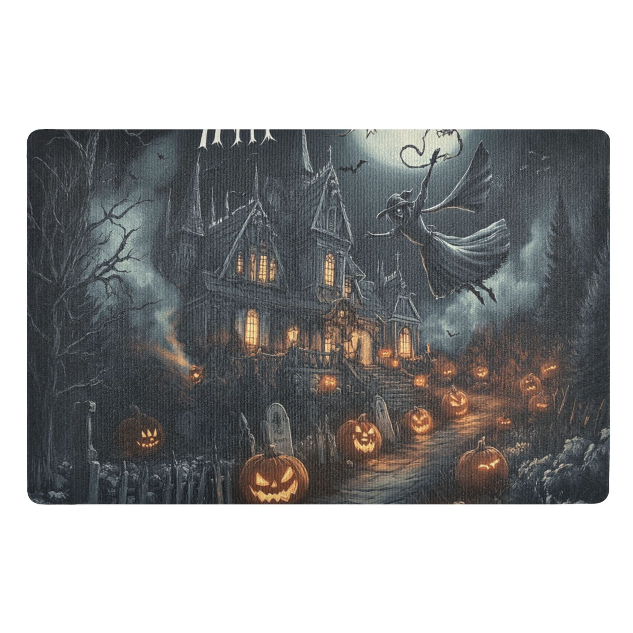 Halloween Horror Haunted House Floor Door Mat Outdoor Indoor for Home ...