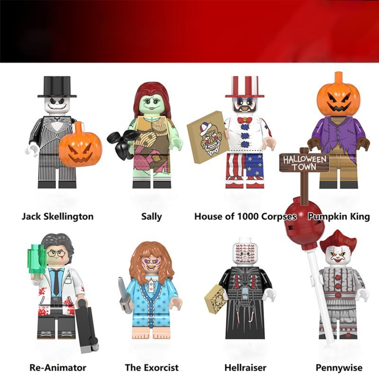 Halloween Horror Icons Figure Set, A Collectible Building Block Toy ...
