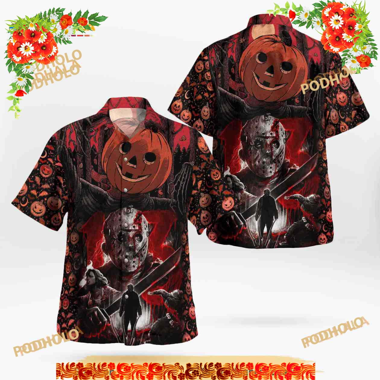 Halloween Horror Michael Myers Hawaiian Shirt - Walmart.com