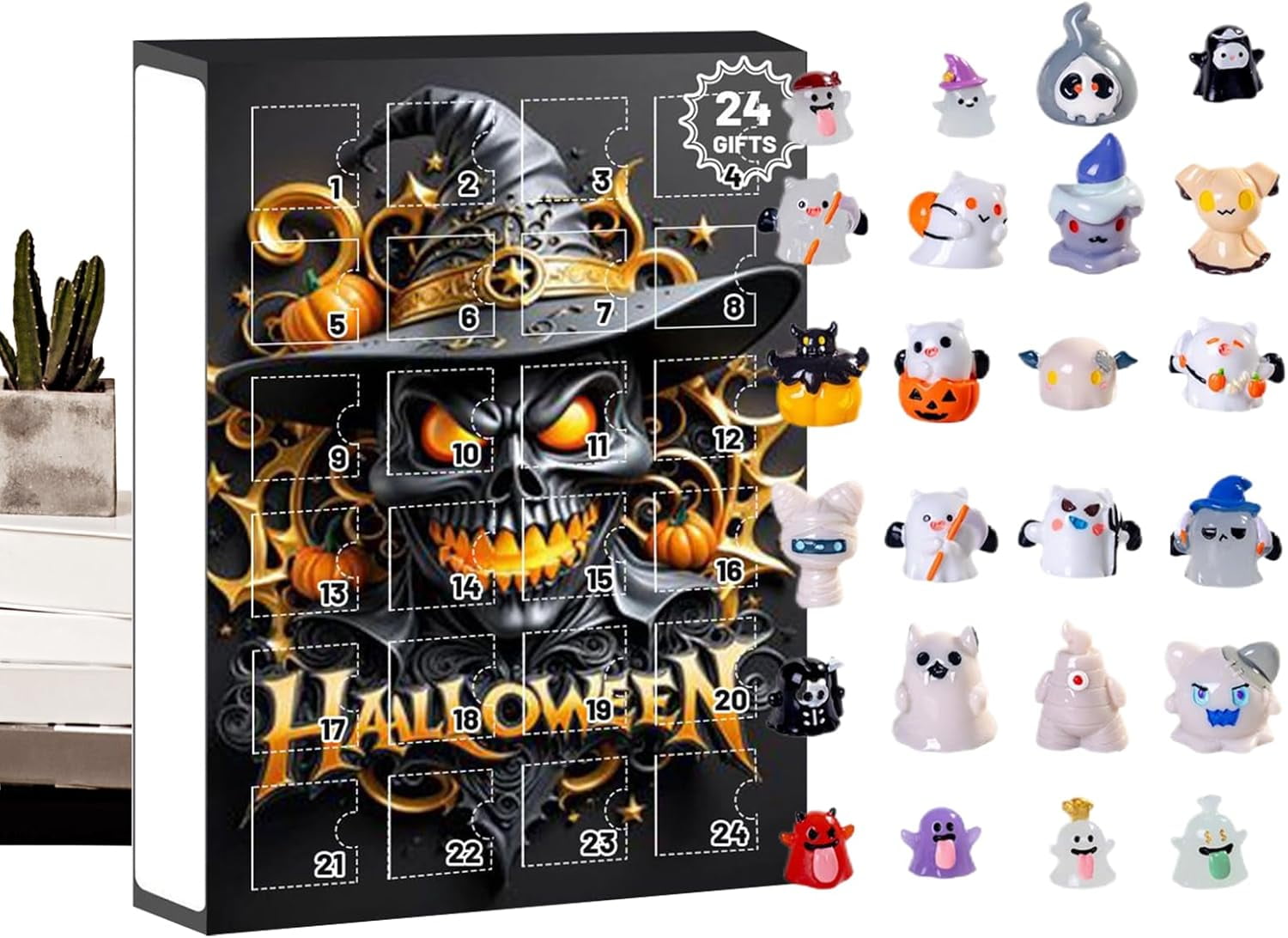 Halloween Horror Mini Characters, 24 Days Holiday Countdown Halloween ...