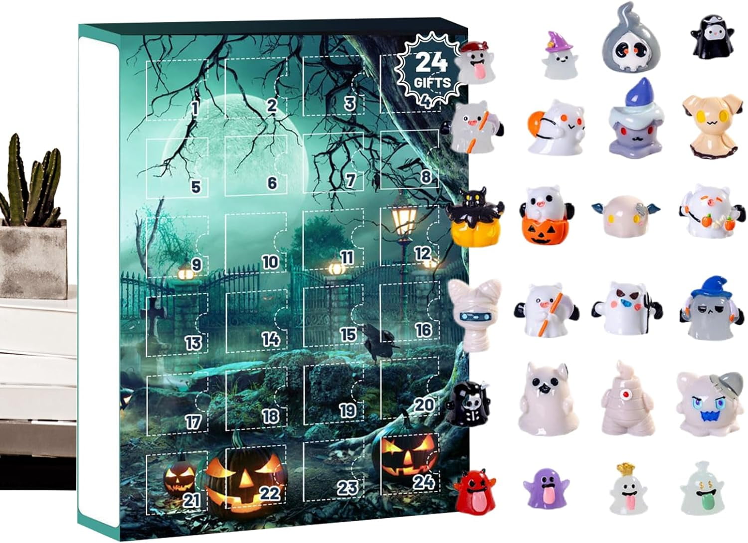 Halloween Horror Mini Characters, 24 Days Holiday Countdown Halloween ...