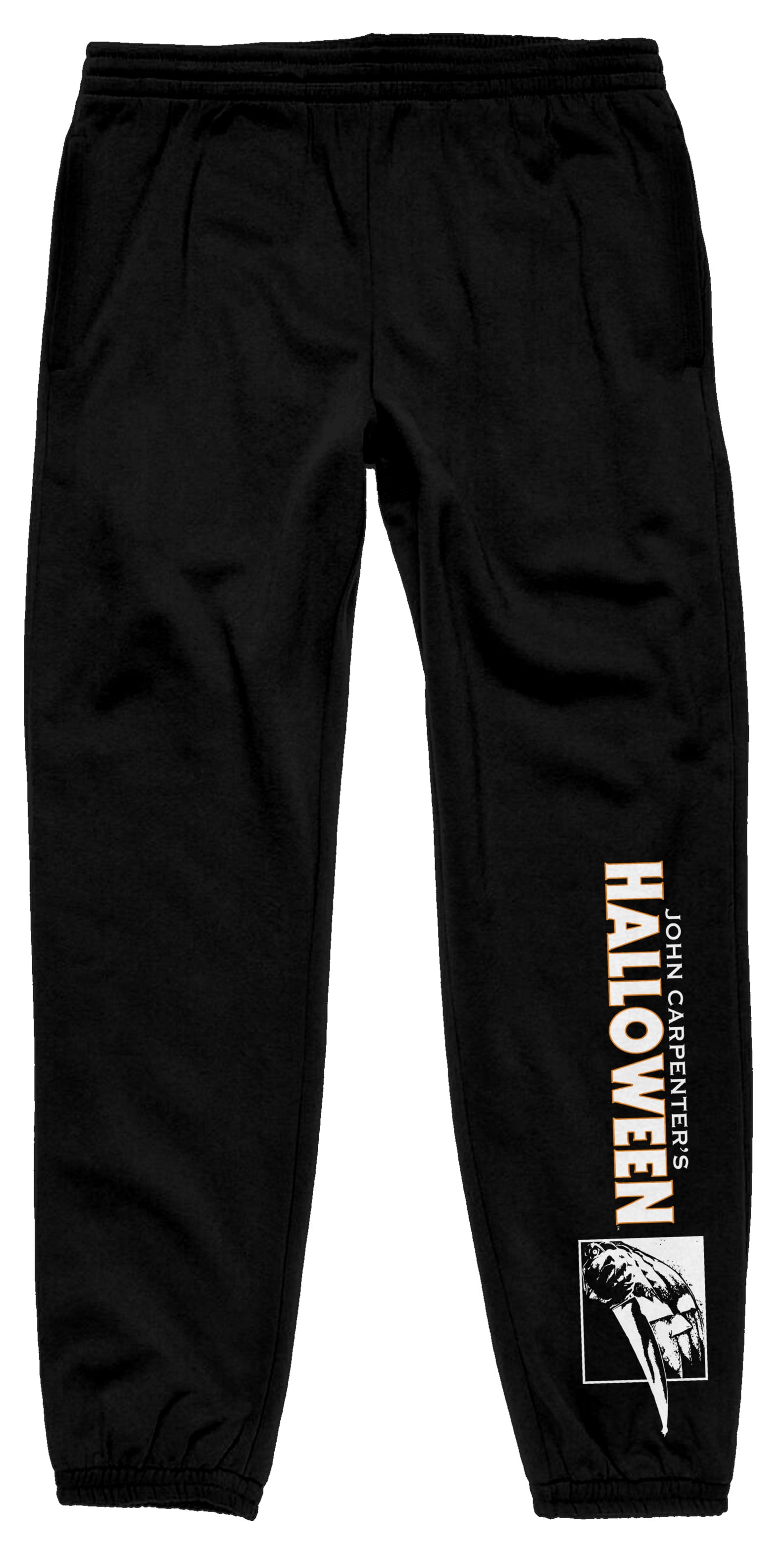 Halloween Horror Movie Logo Butcher Knife & Pumpkin Graphic Print Men's ...