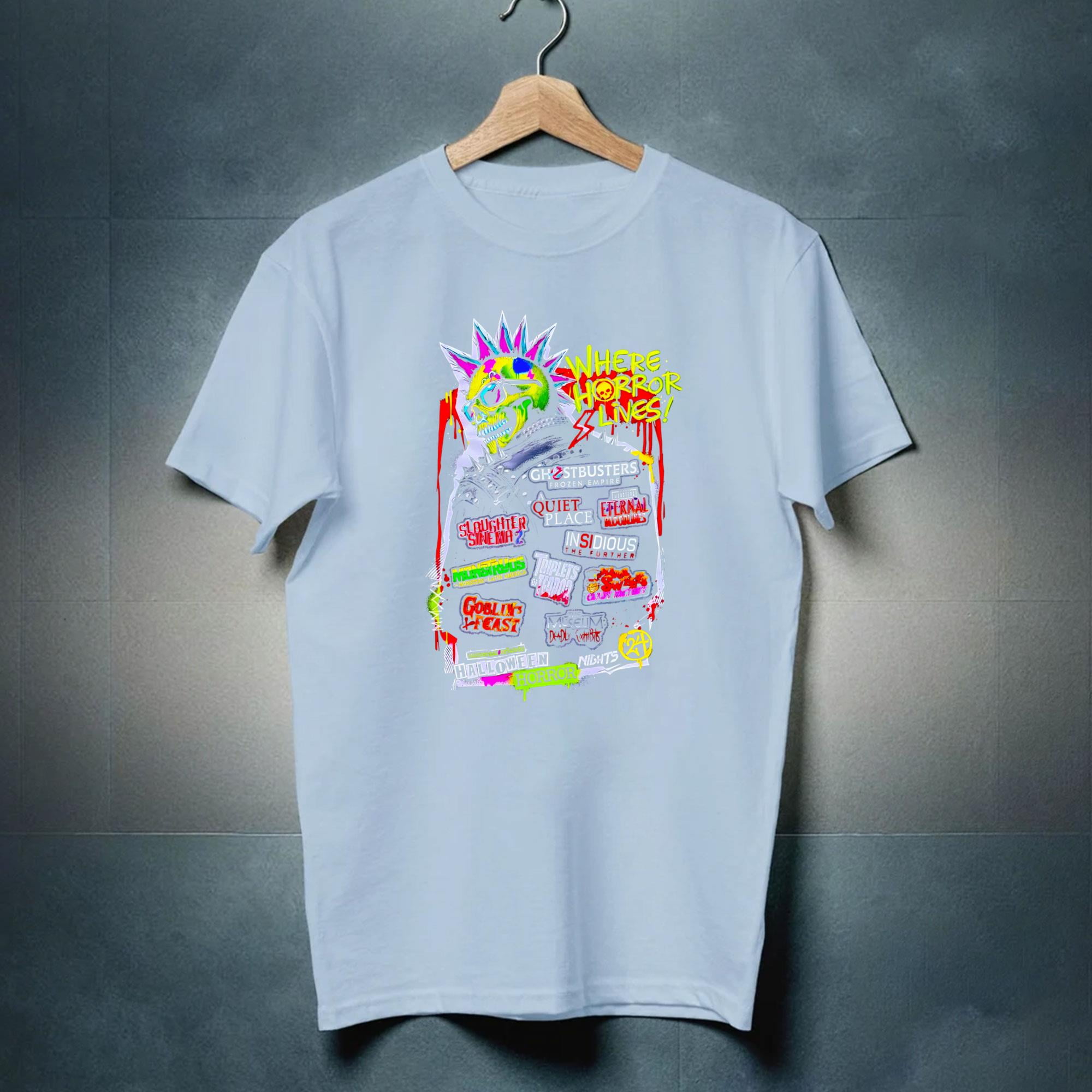 Halloween Horror Nights 2024 HHN33 House Lineup Shirt Universal Studios ...