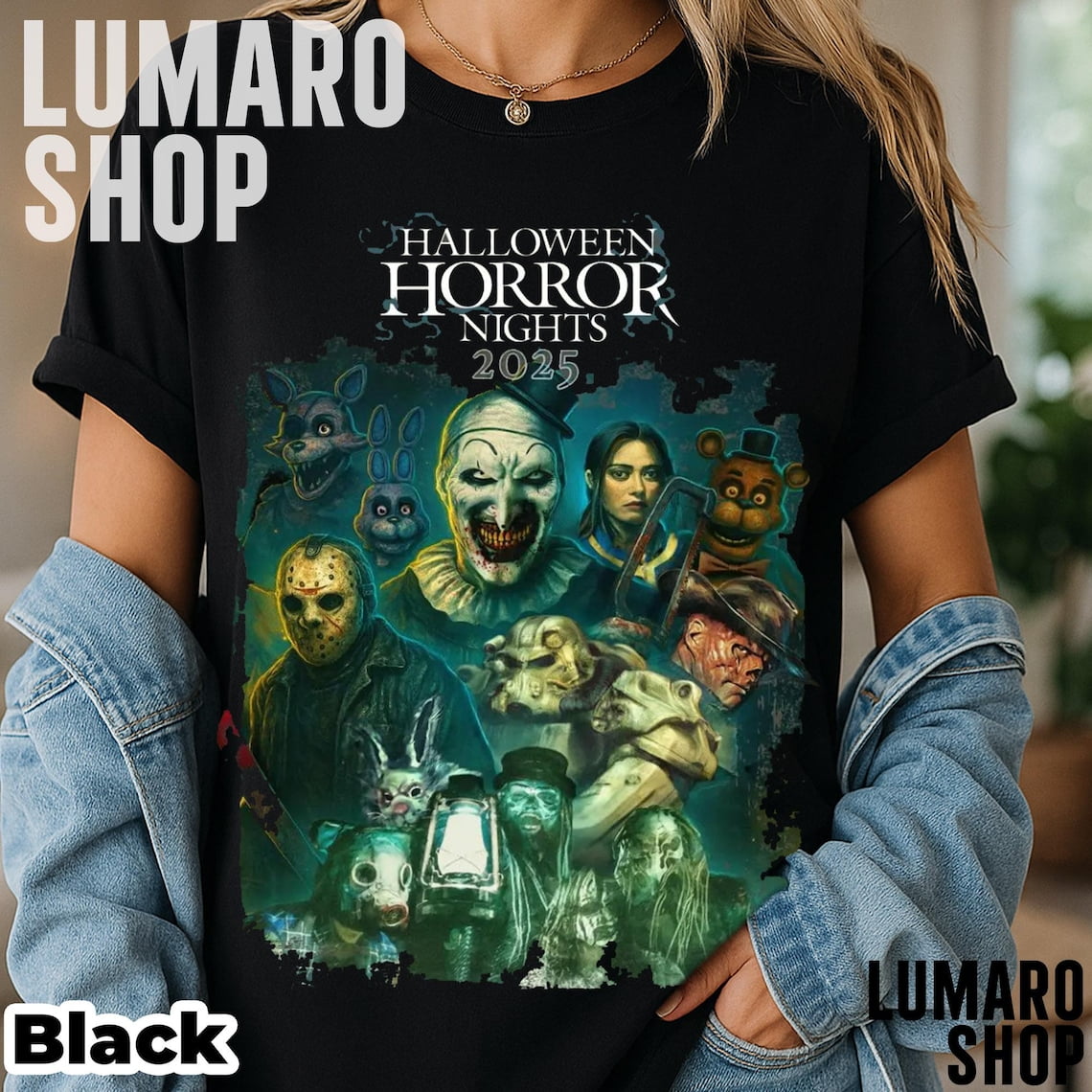 Halloween Horror Nights 2025 Shirt – Spooky Graphic Tee, Scary Movie ...