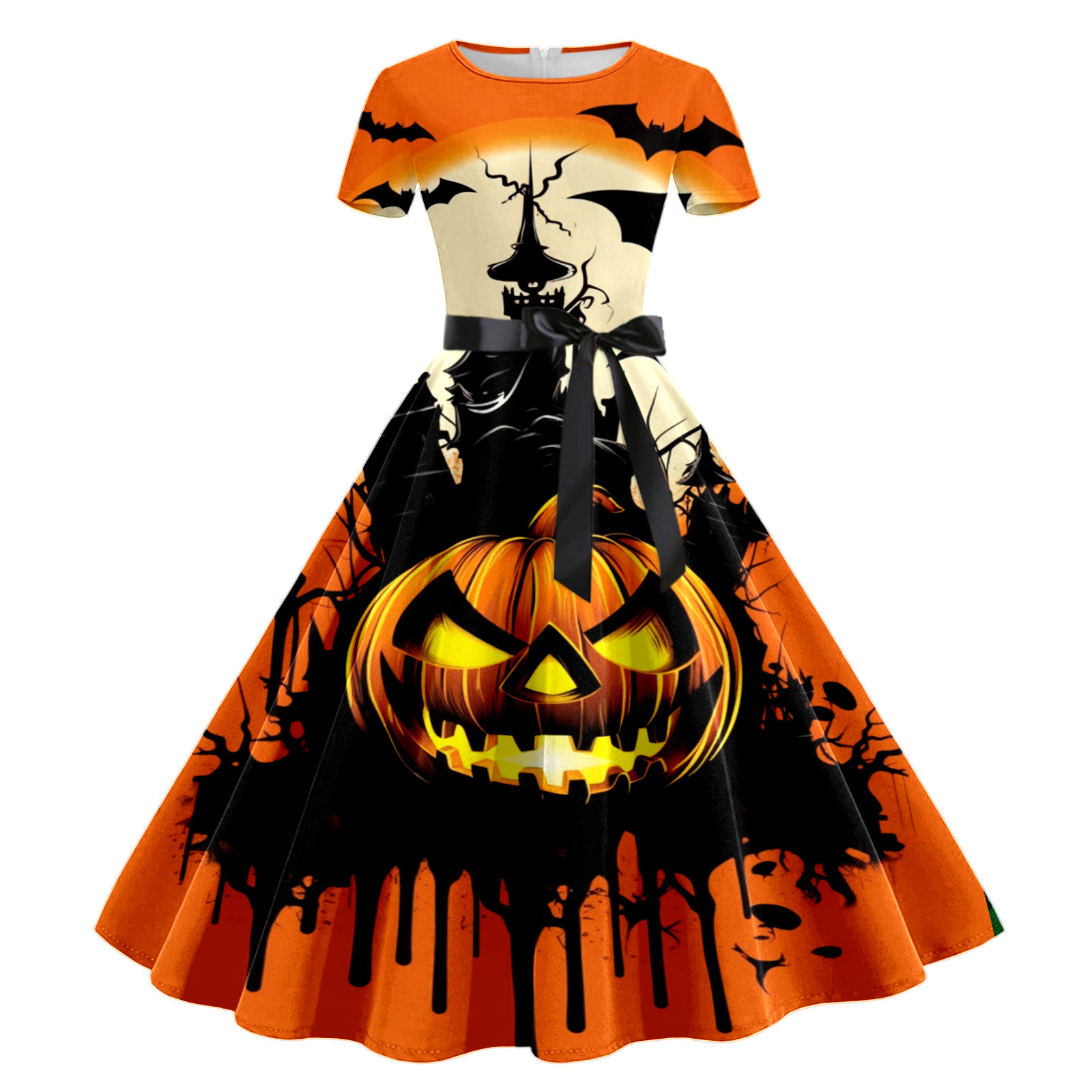 Halloween Horror Nights Dresses Graphic Womens Plus Size Dresses Short ...