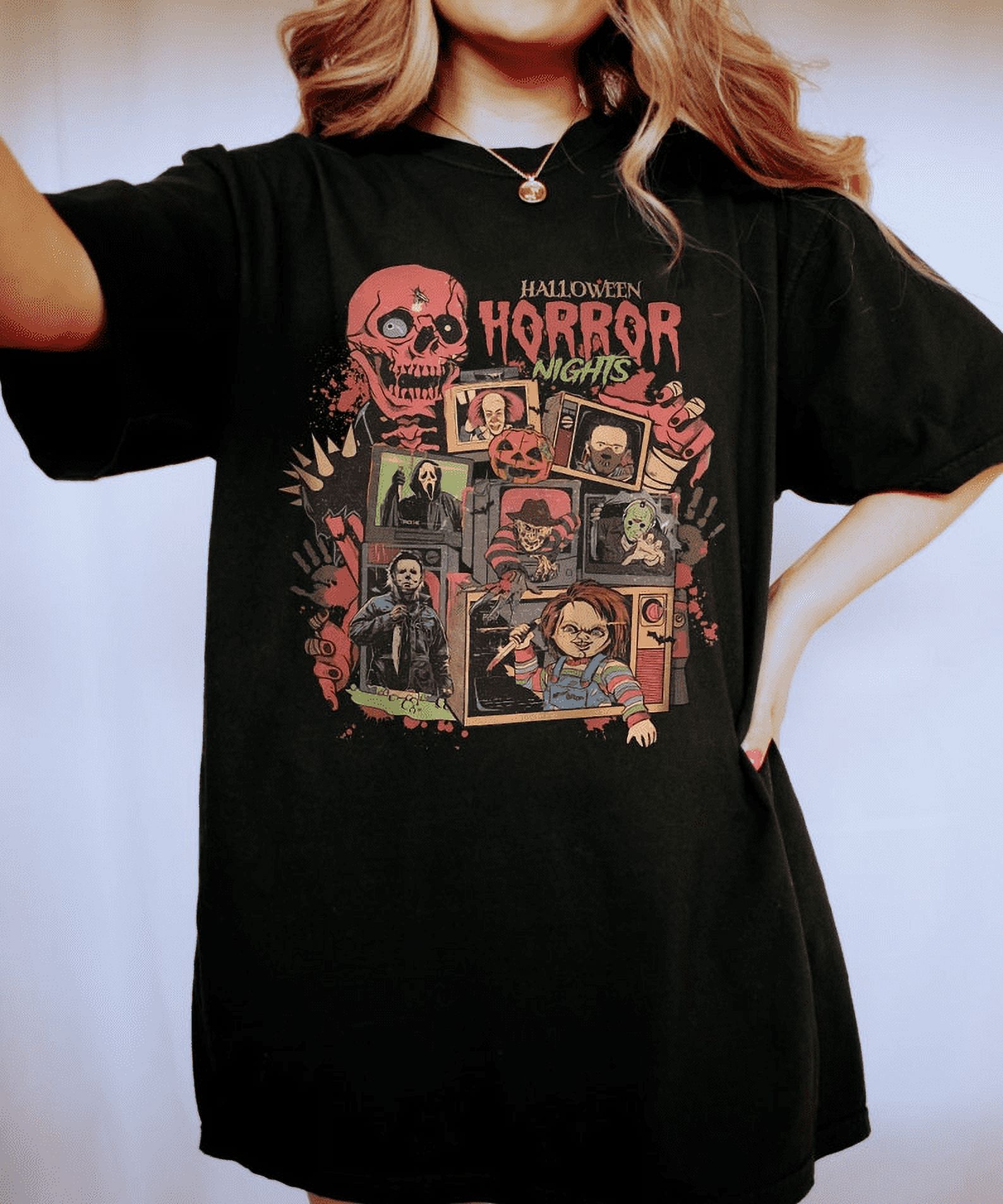 Halloween Horror Nights Shirt, Horror Characters Halloween Shirt, Scary ...