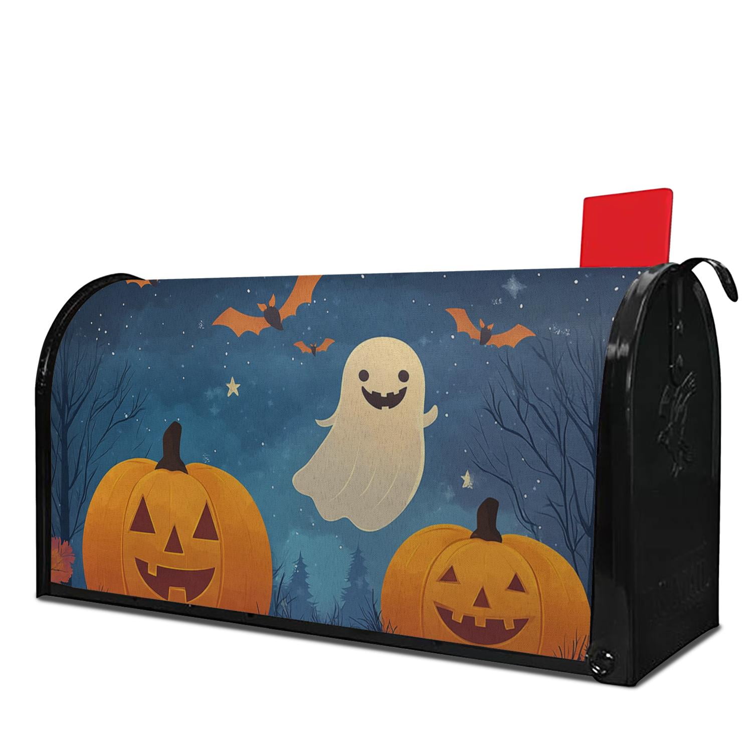 Halloween Horror Pumpkin Spooky Ghost Moon Mailbox Cover,Magnetic 21x25 ...