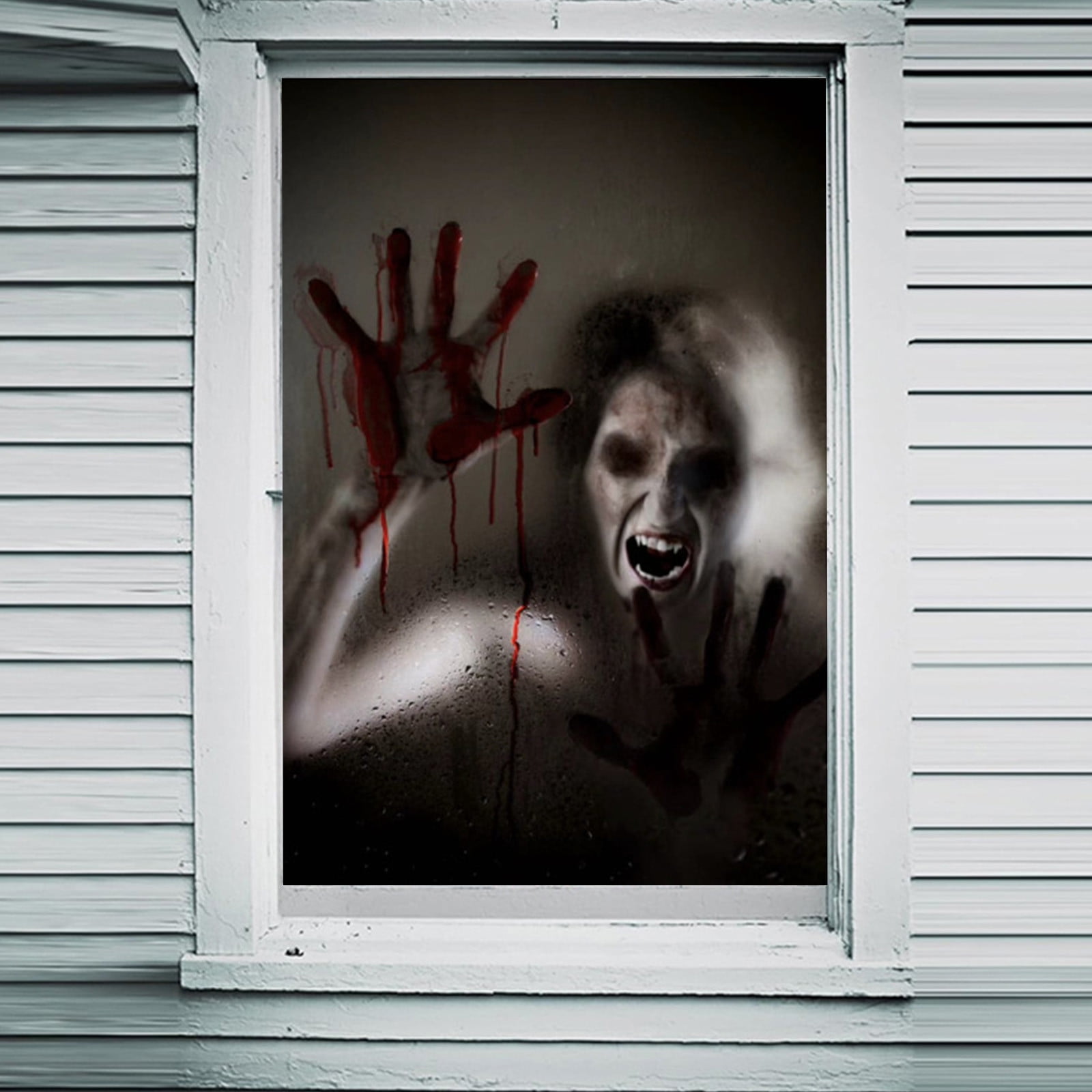 Halloween Horror Scary Window Stickers Window Decorations Party ...