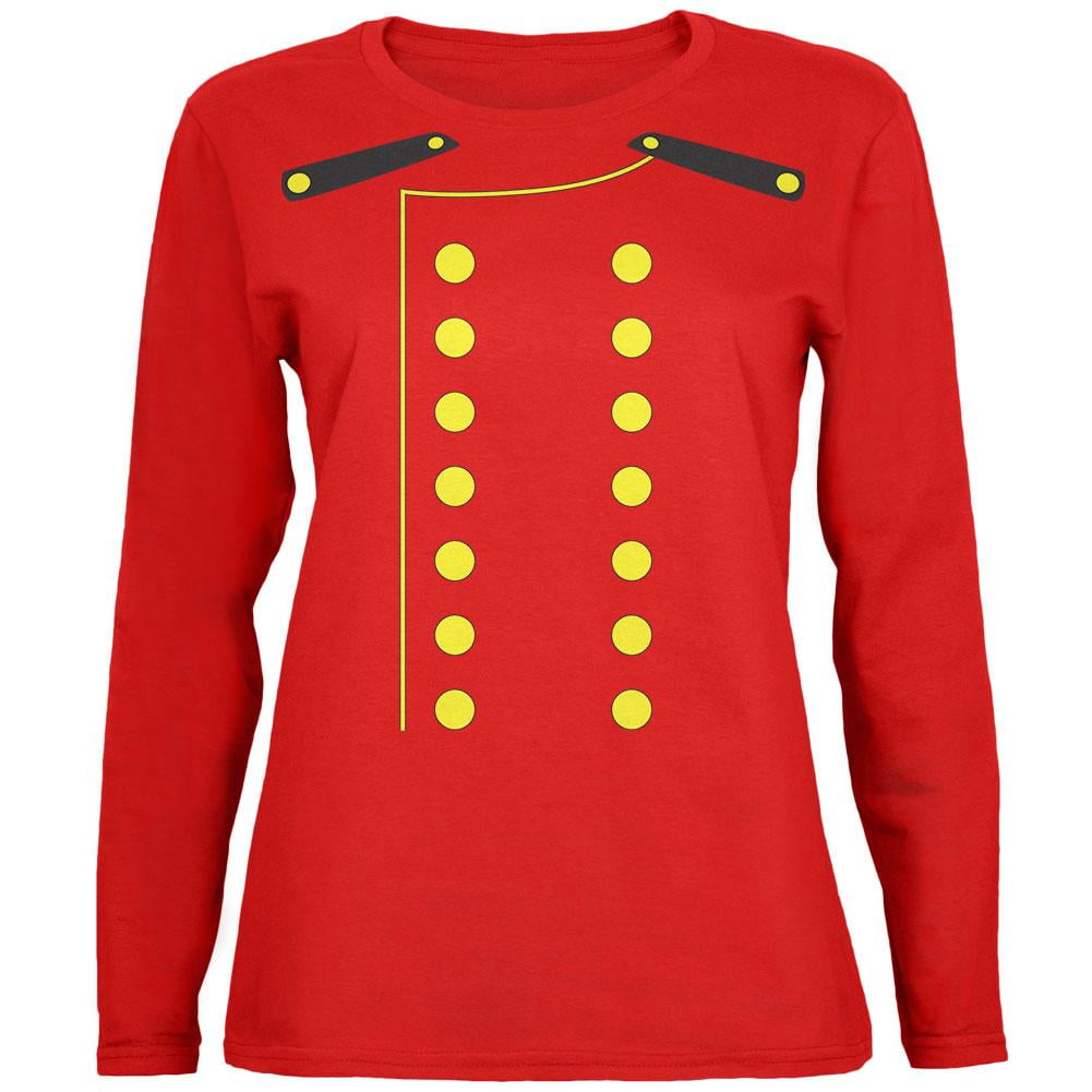 Halloween Hotel Bellhop Costume Womens Long Sleeve T Shirt Red 2XL ...