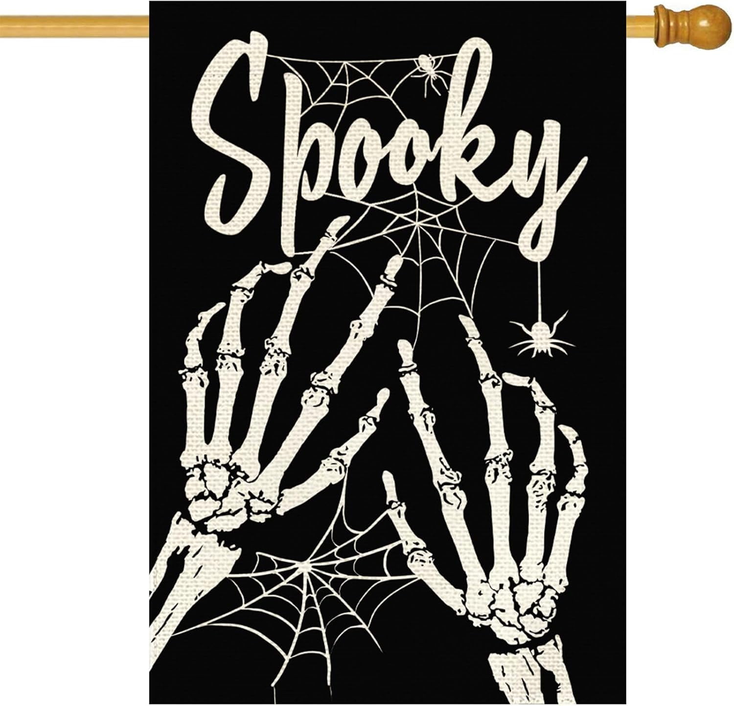 Halloween House Flag Spooky 28 x 40 Inch Double Sided Flags Burlap ...