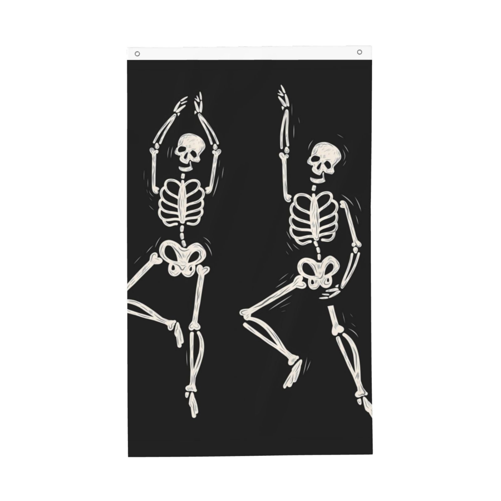Halloween House Flags, Halloween Dancing Skulls Halloween Decor Double ...