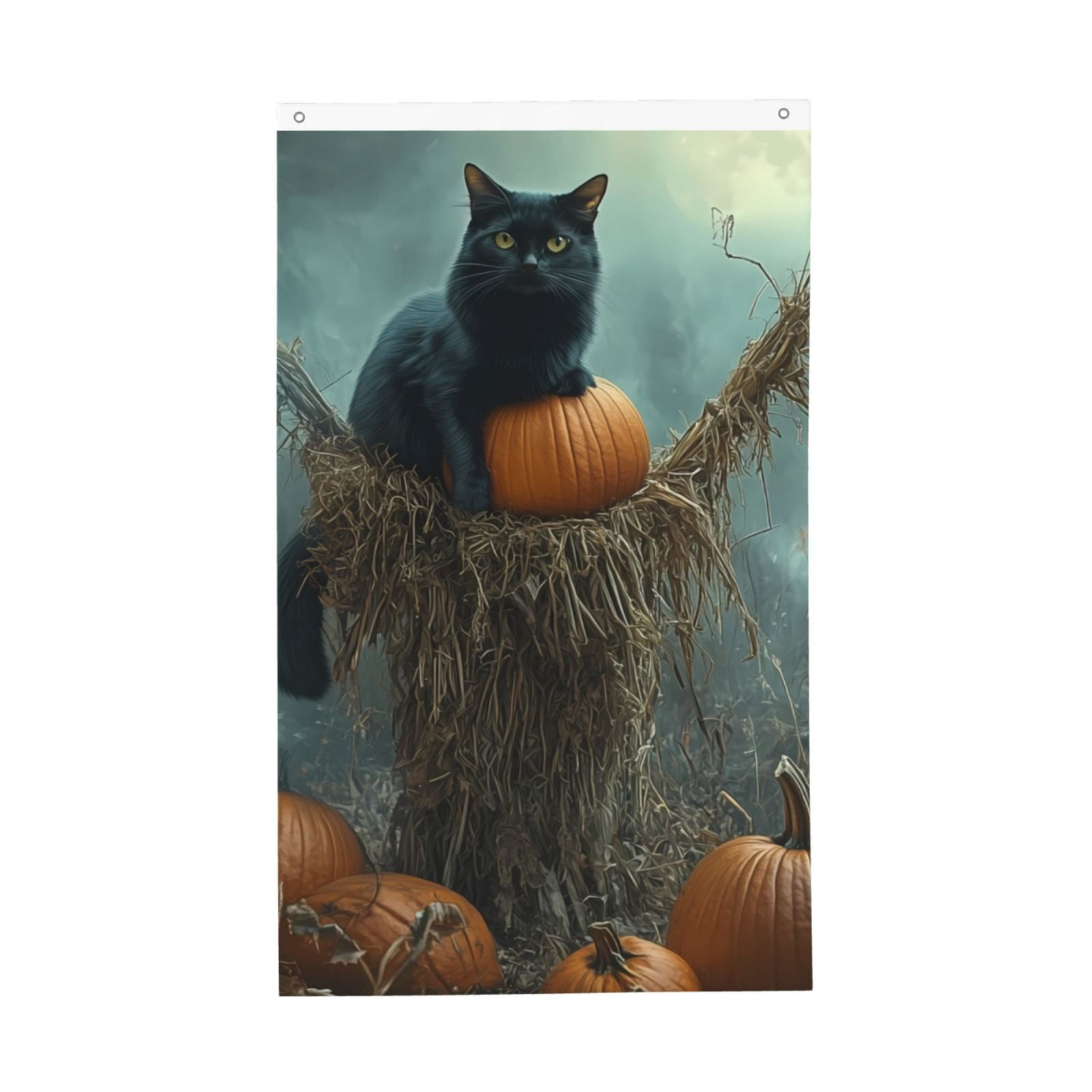 Halloween House Flags, Halloween Pumpkin Black Cat B Halloween Decor ...