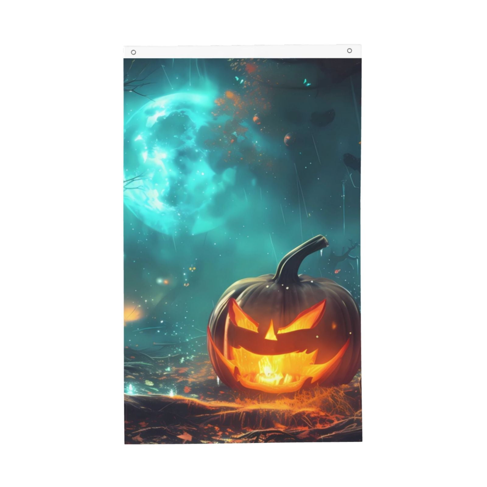 Halloween House Flags, Halloween Pumpkin Forest Halloween Decor Double ...