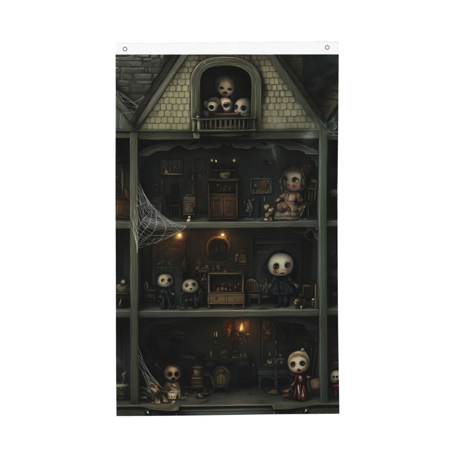 Halloween House Flags, Halloween Scary Dollhouse B Halloween Decor ...