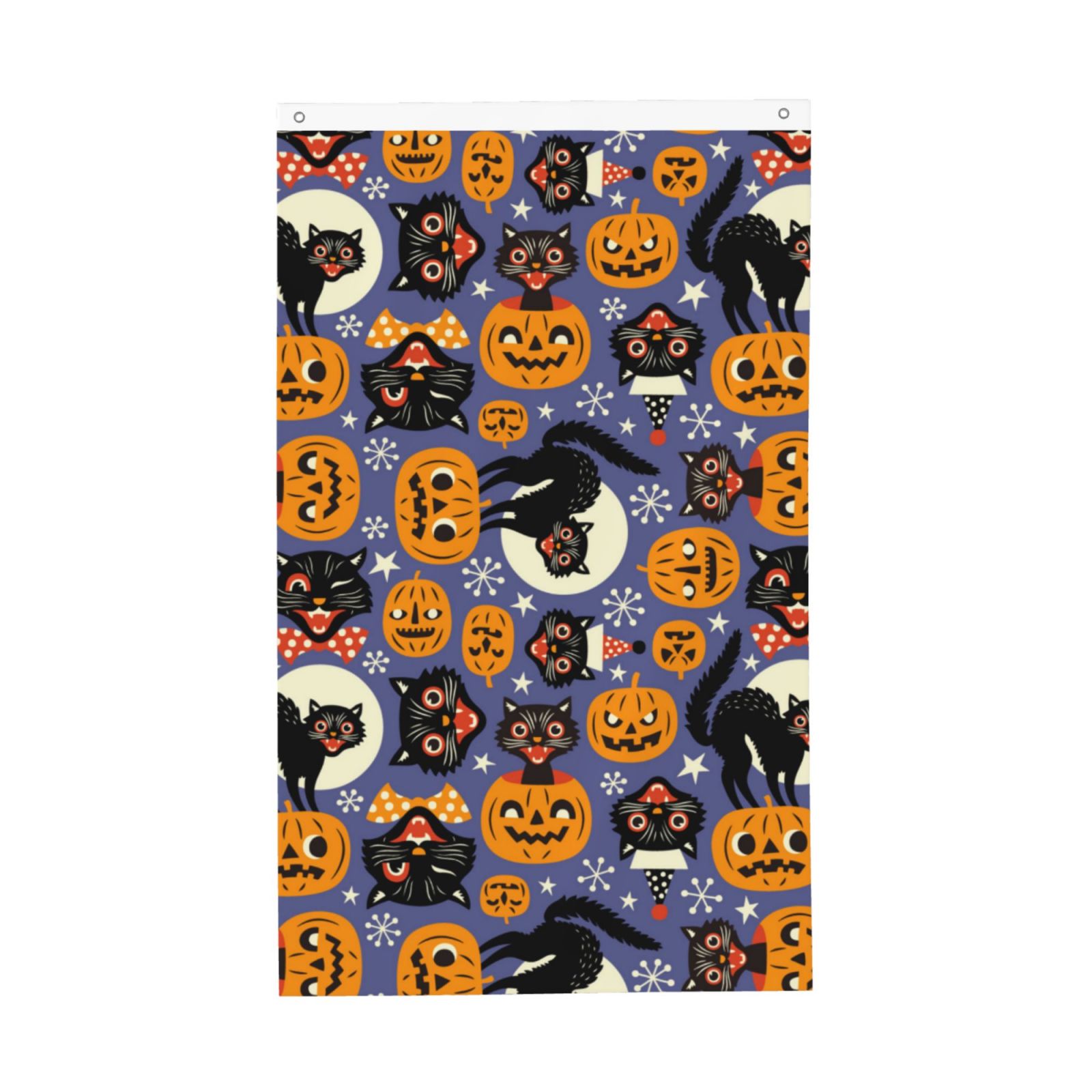 Halloween House Flags, Spooky Cats Halloween Pumpkins Halloween Decor ...