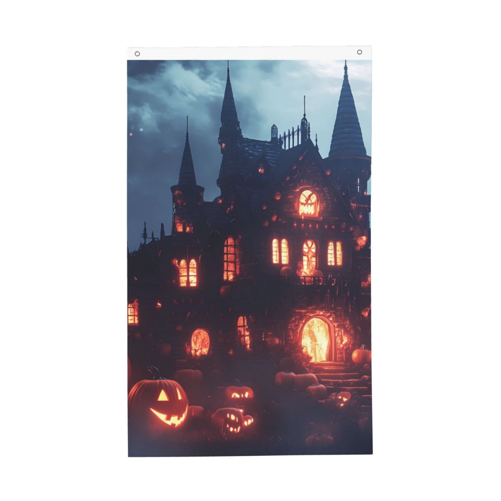 Halloween House Flags, Halloween Vintage Pumpkin Castle Halloween Decor ...