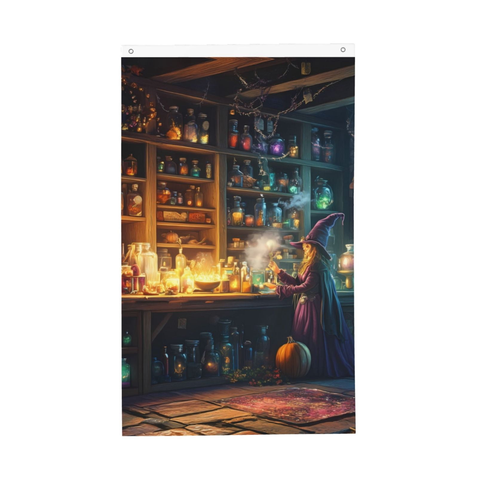 Halloween House Flags, Halloween Witch Candy House Halloween Decor ...