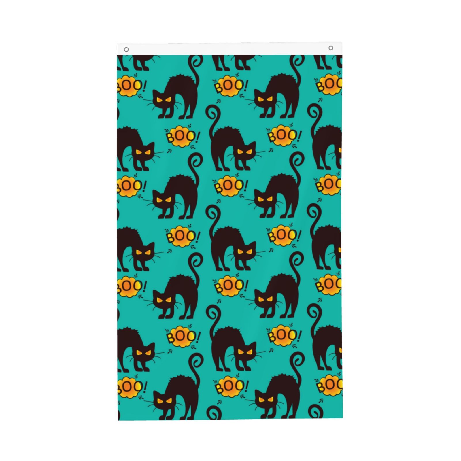 Halloween House Flags, halloween cat print Halloween Decor Double Sided ...