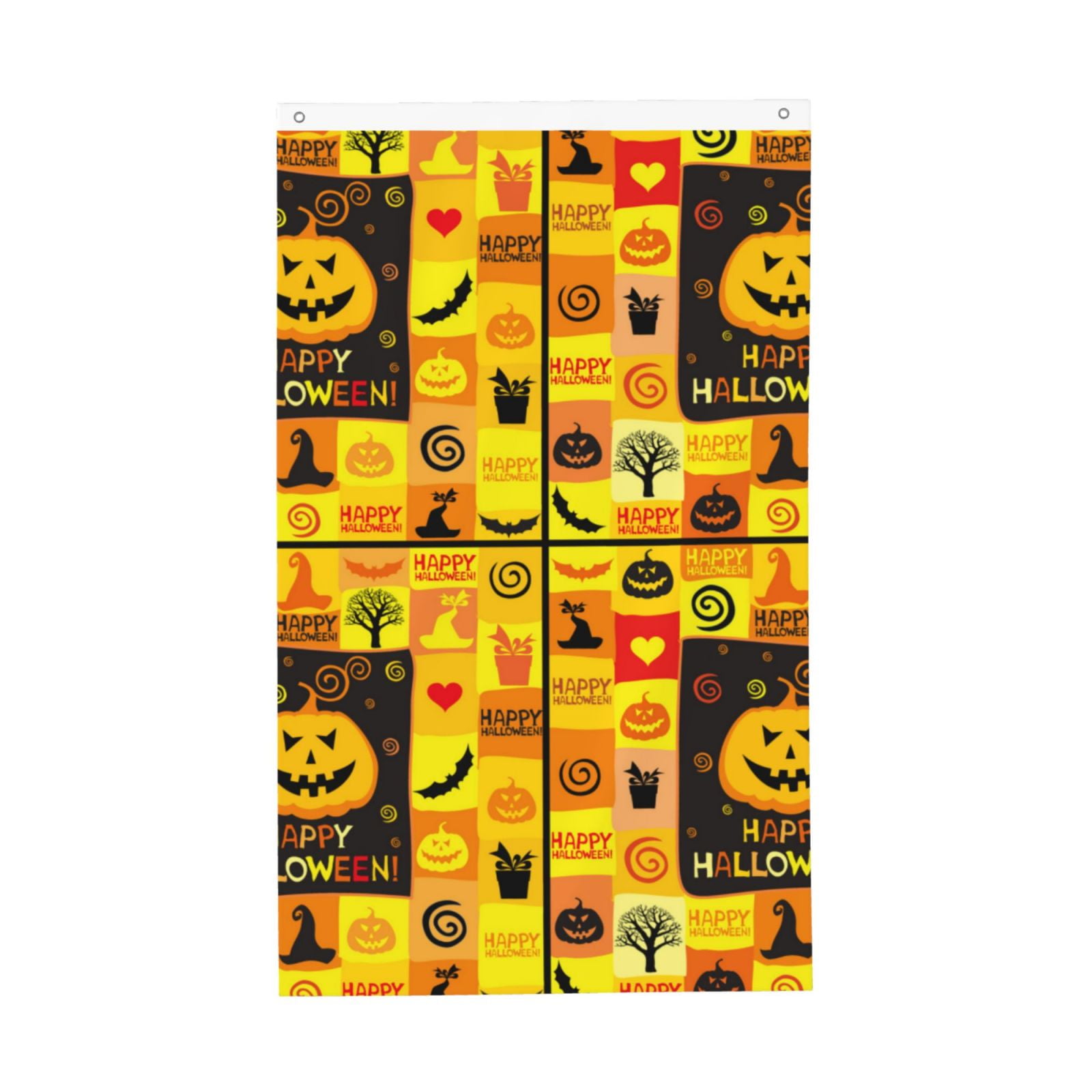 Halloween House Flags, happy halloween elements Halloween Decor Double ...
