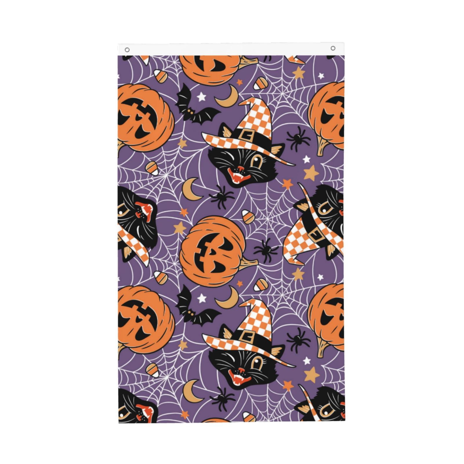 Halloween House Flags, pumpkin halloween cat spiderweb Halloween Decor ...
