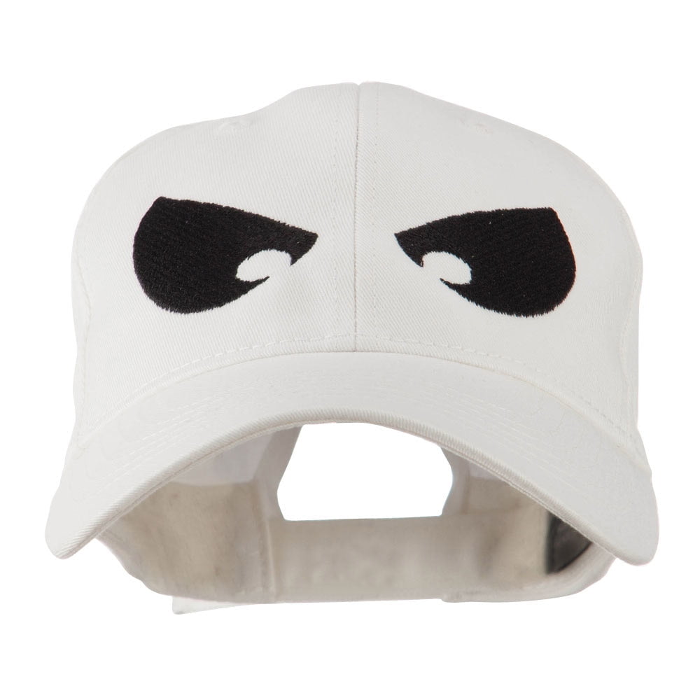 Halloween Huge Eyes Embroidered Cap - White OSFM - Walmart.com