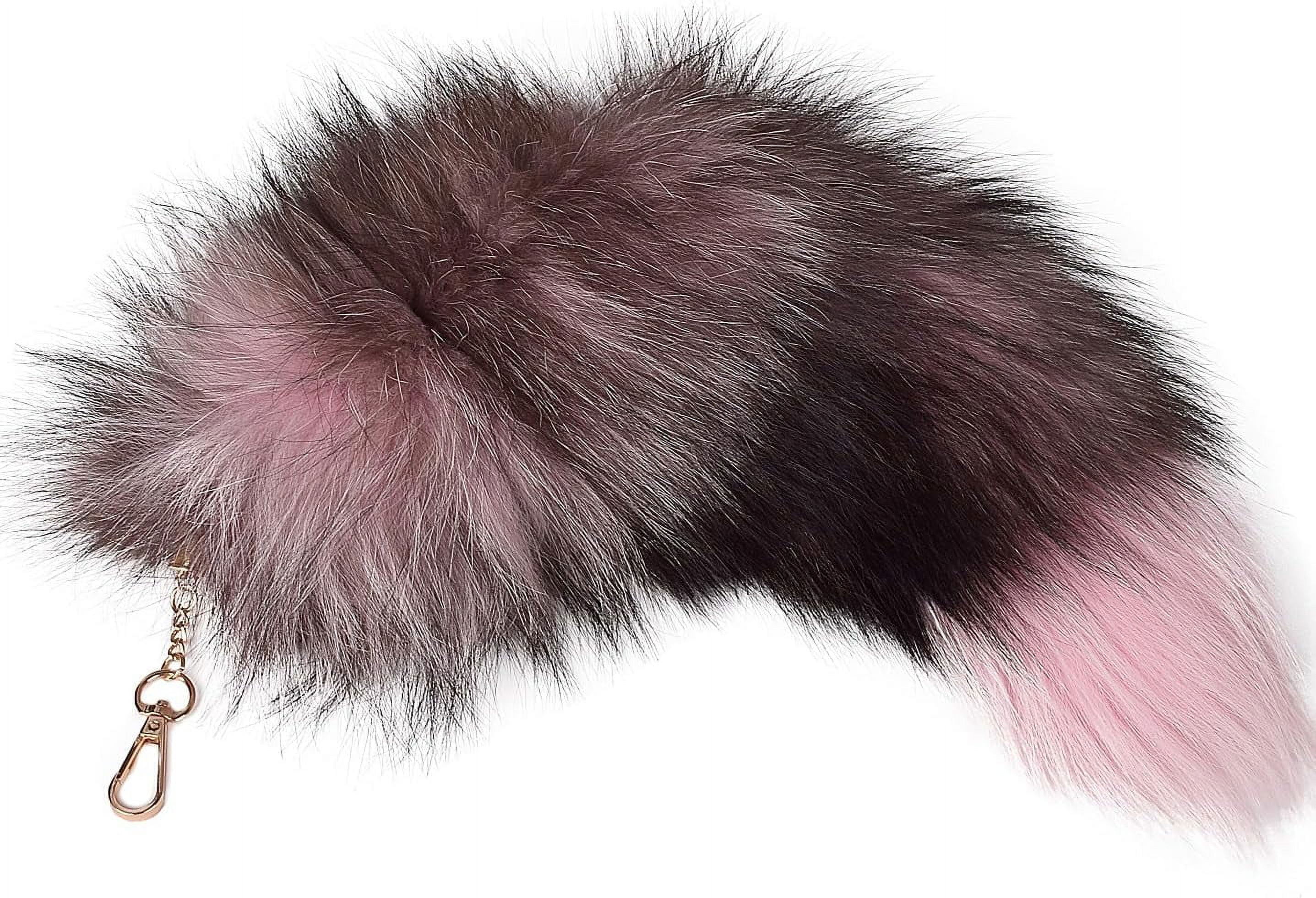 Halloween Huge Fluffy Fur Fox Tail Cosplay Fox Tail Handbag Keychain ...