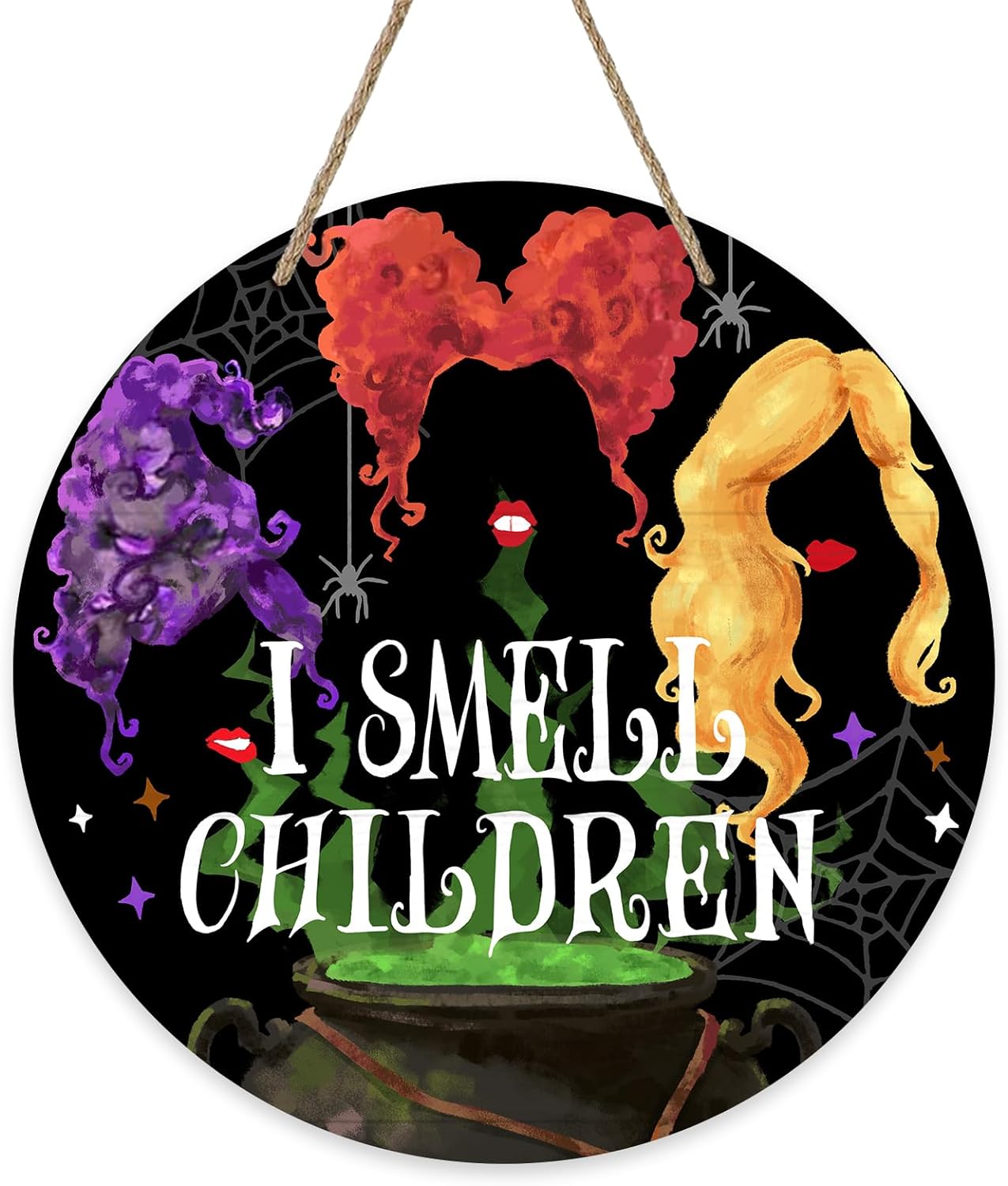 Halloween I Smell Children Sign for Front Door Decor, Sanderson Sisters ...