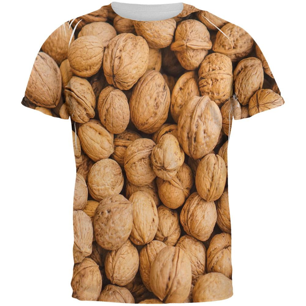 Halloween I'm Nuts Costume Walnuts All Over Mens T Shirt Multi X-LG ...