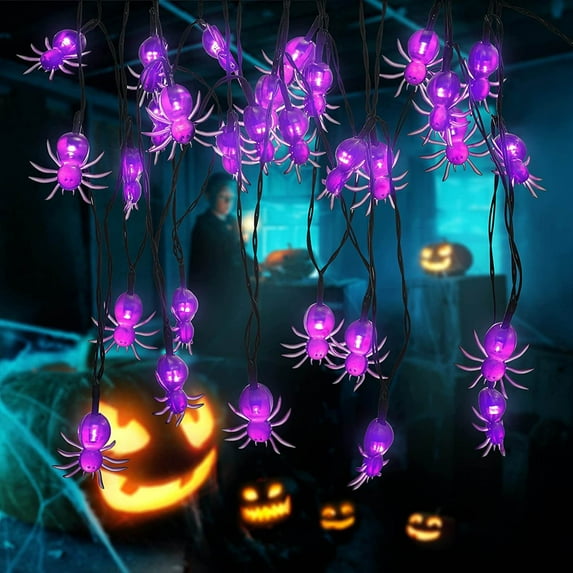 Halloween Indoor And Outdoor Spider Light String 2 Meters 10 Lights ...