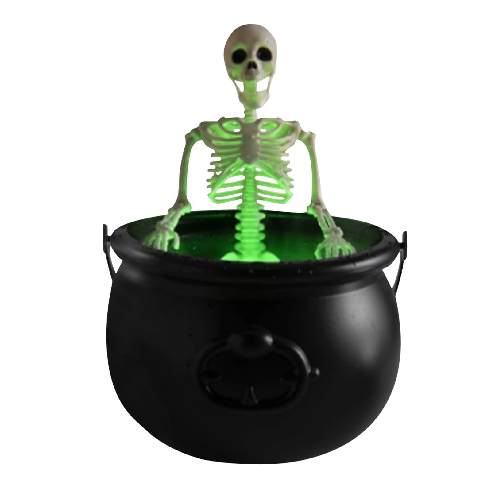Halloween Indoor Cauldron Decor, Witches Cauldron with LED Mist Maker ...