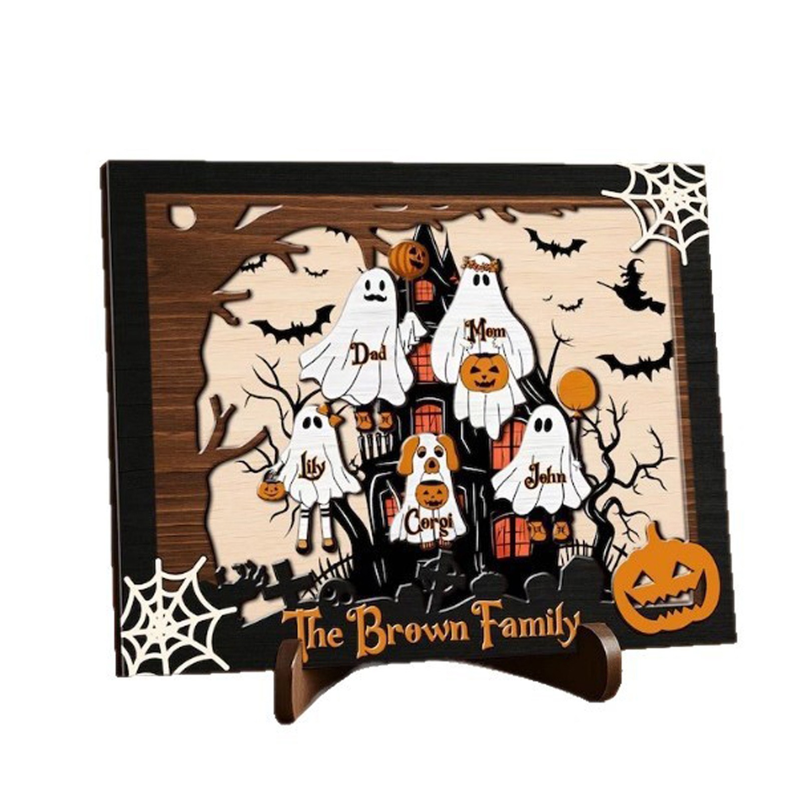 Halloween Indoor Decor, Halloween Home Wooden Sign, Cute Horror House ...