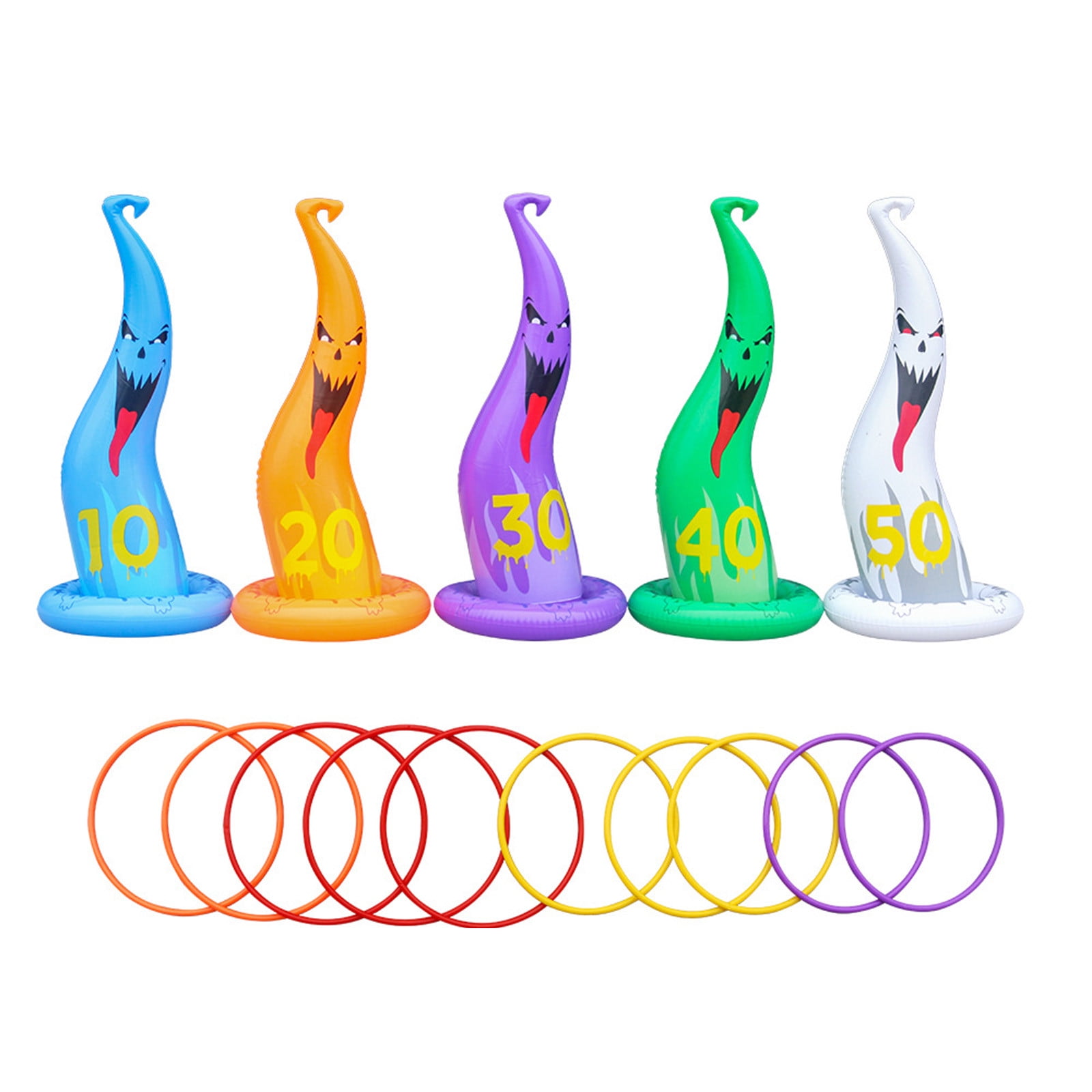 Halloween Inflatable Ghost Hat Ring Toss Game Set PVC Inflatable Party ...
