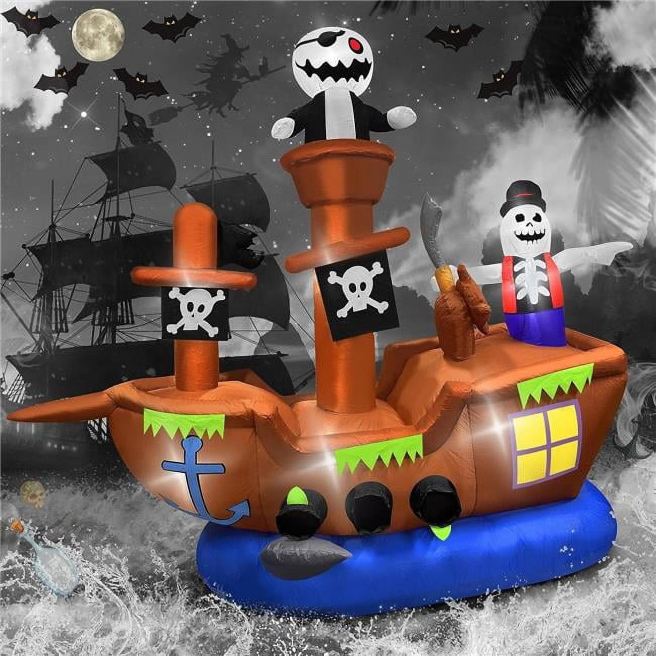 Halloween Inflatable Pirate Ship - Walmart.com