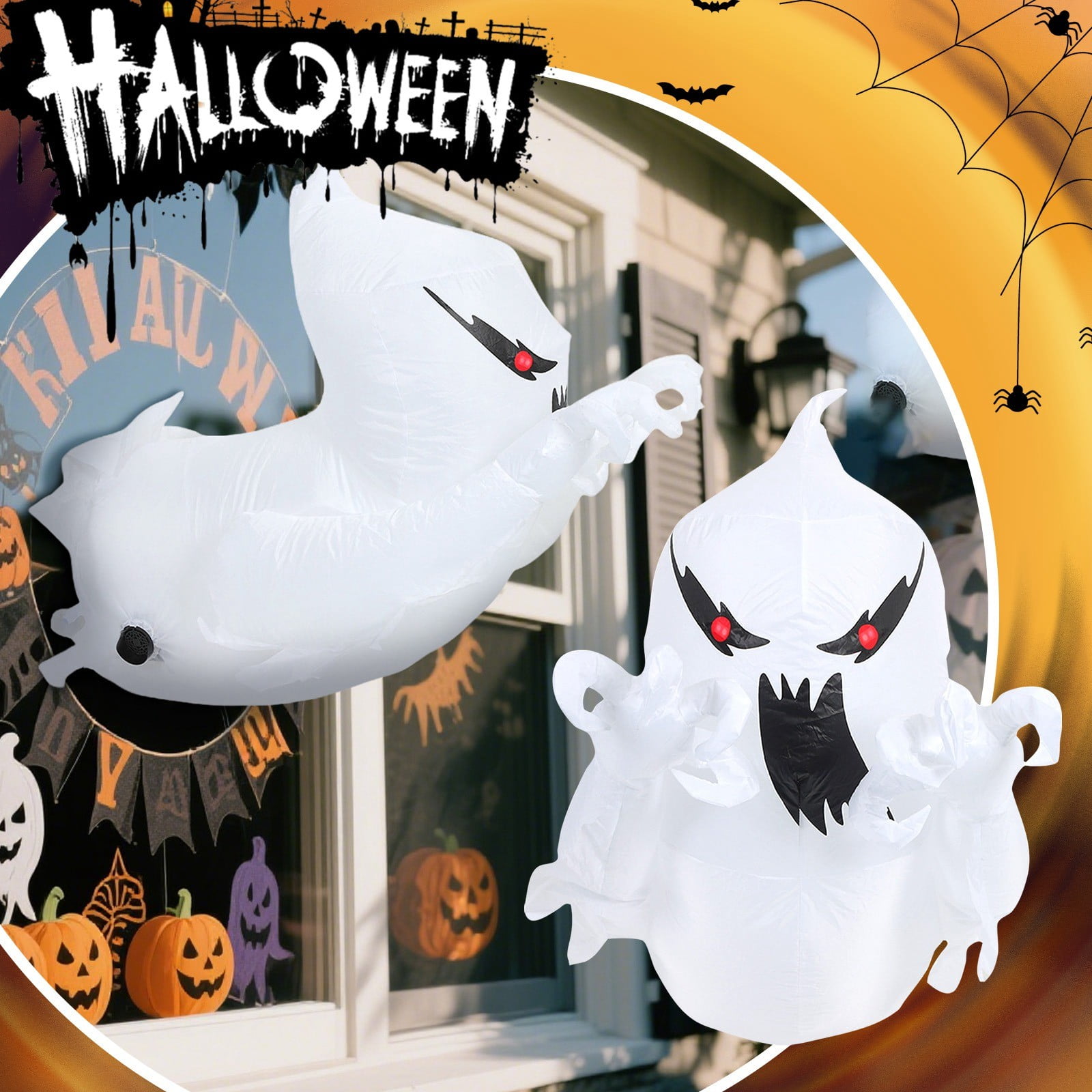 Halloween Inflatables, 47in Halloween Inflatable Scary Flying Ghost ...