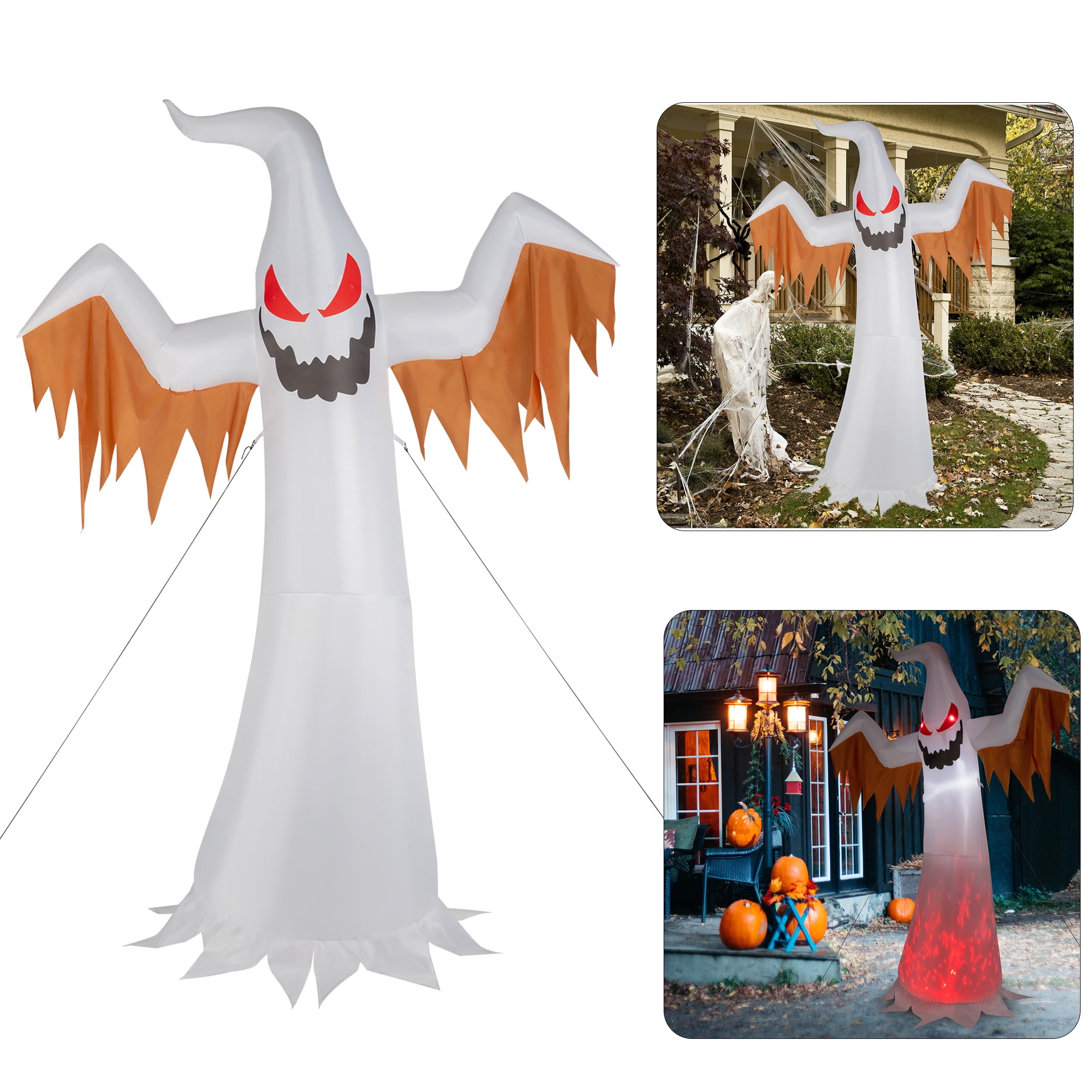 Halloween Inflatables Ghost Outdoor Decorations Blow Up Yard Giant ...
