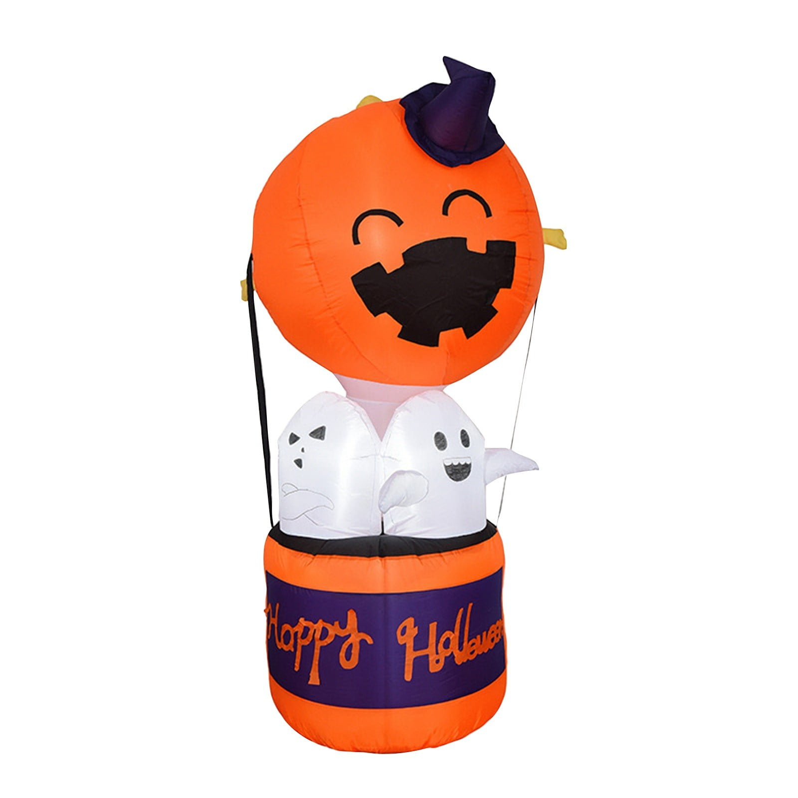 Halloween Inflatables Glowing Pumpkin Hot Air Balloon Decor for Yard ...