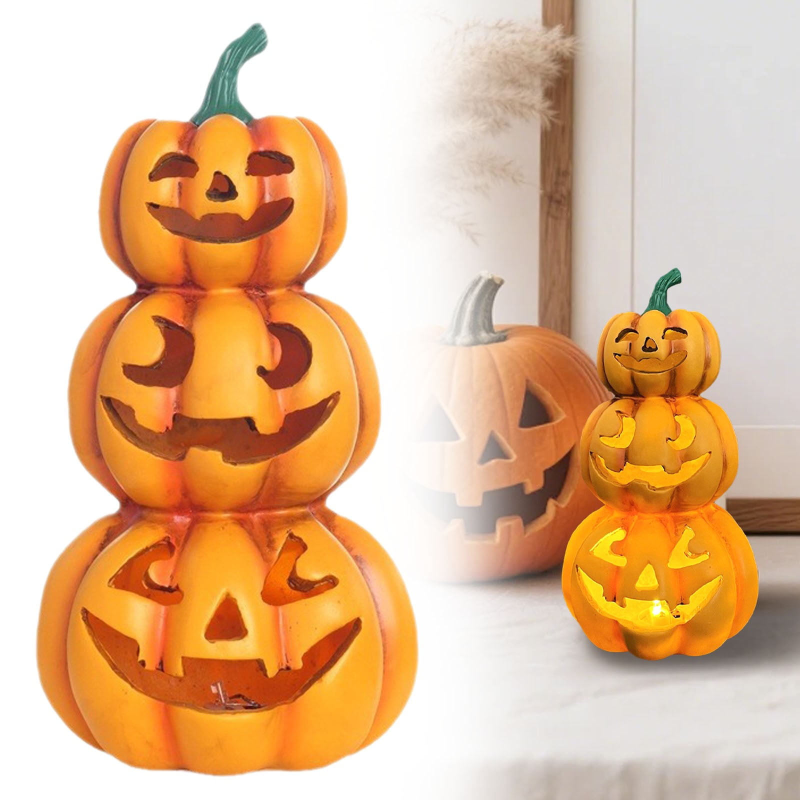 Halloween Jack-O-Lantern,Battery Operated Pumpkin Lamp with Light ...