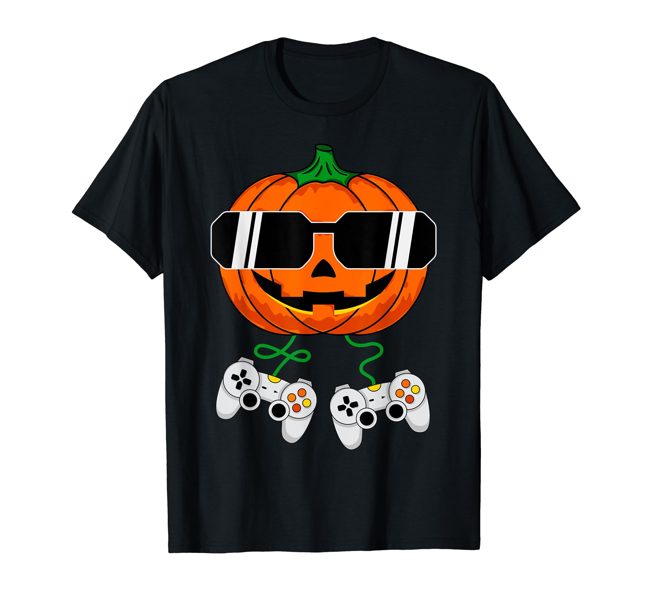 Halloween Jack O Lantern Gamer Boys Kids Men Funny Halloween T-Shirt ...
